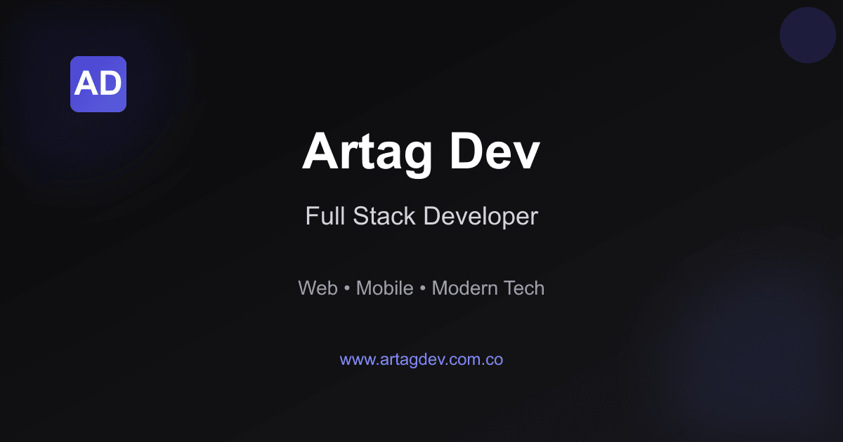Artag | Full-Stack Developer & Software Architect